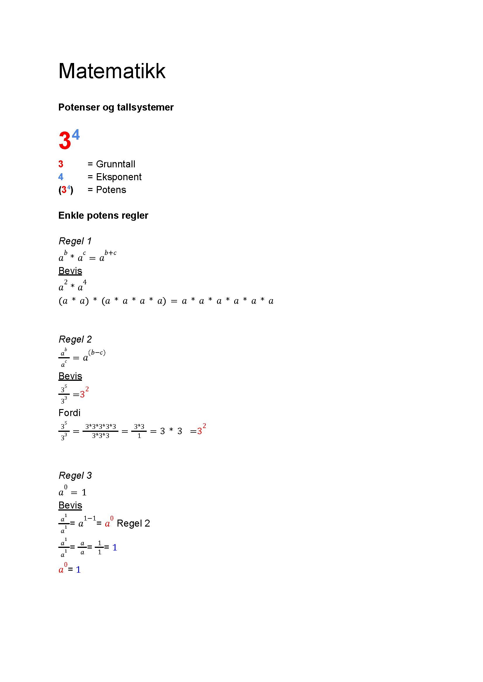 Formelsamling i matematikk - Filefora.no